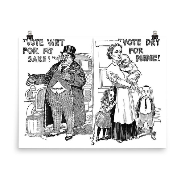 Vintage Prohibitionist Propaganda Poster Print Late 1910s Wall Art His ...