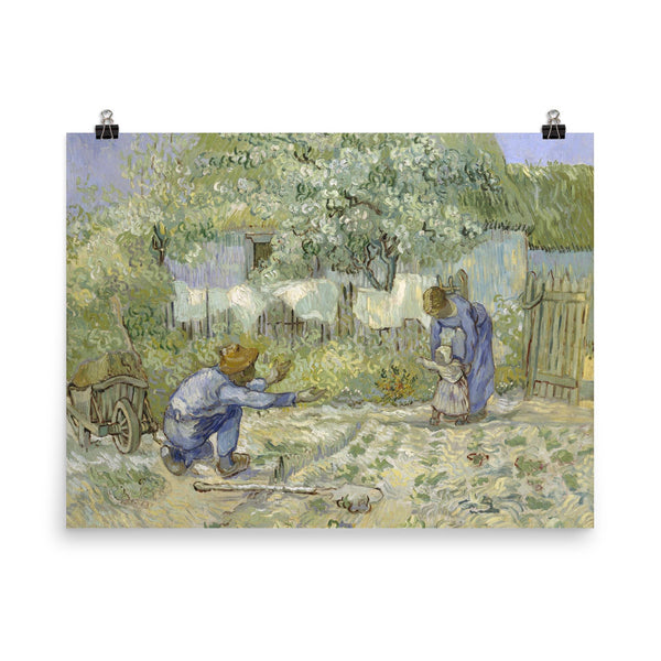 Vincent van Gogh First Steps After Millet 1890 Poster Print – Vintage ...