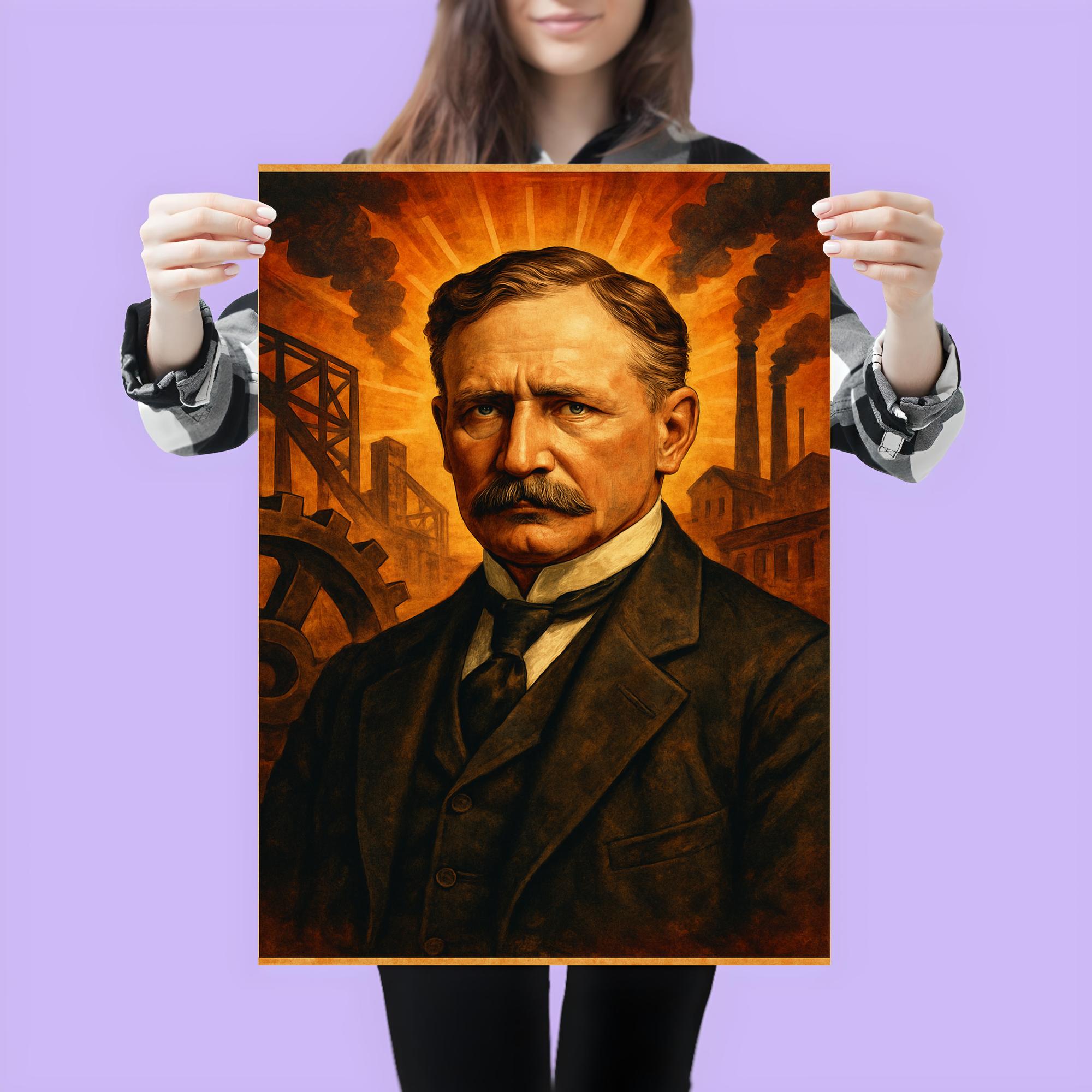 Frederick Winslow Taylor Poster Print — Museum-Quality 18"x24" – Noveltees