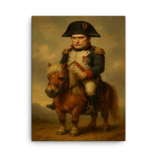 Napoleon Bonaparte Unhappy on Small Shetland Pony Canvas Print – Uniqu ...