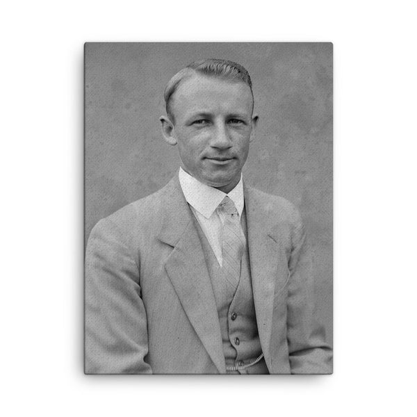 Sir Donald Bradman Official Portrait Canvas Print by Sam Hood – Iconic ...