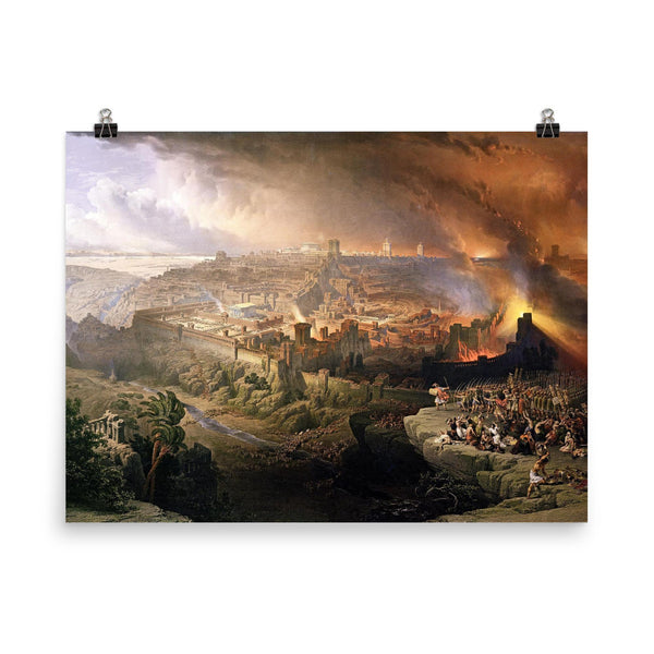 Historical Siege of Jerusalem 1850 David Roberts Art Poster Print – Dr ...