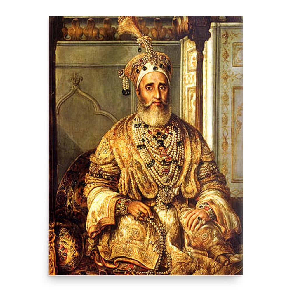 Bahadur Shah Zafar Poster Print — Museum-Quality 18"x24" – Noveltees