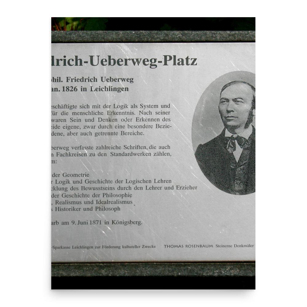 Friedrich Ueberweg Poster Print — Museum-Quality 18"x24" – Noveltees