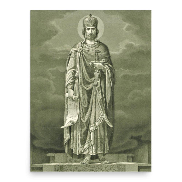 King David the Builder Poster Print — Museum-Quality 18"x24" – Noveltees