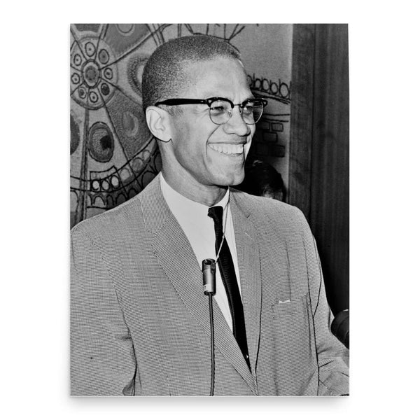 Malcolm X Poster Print — Museum-Quality 18"x24" – Noveltees